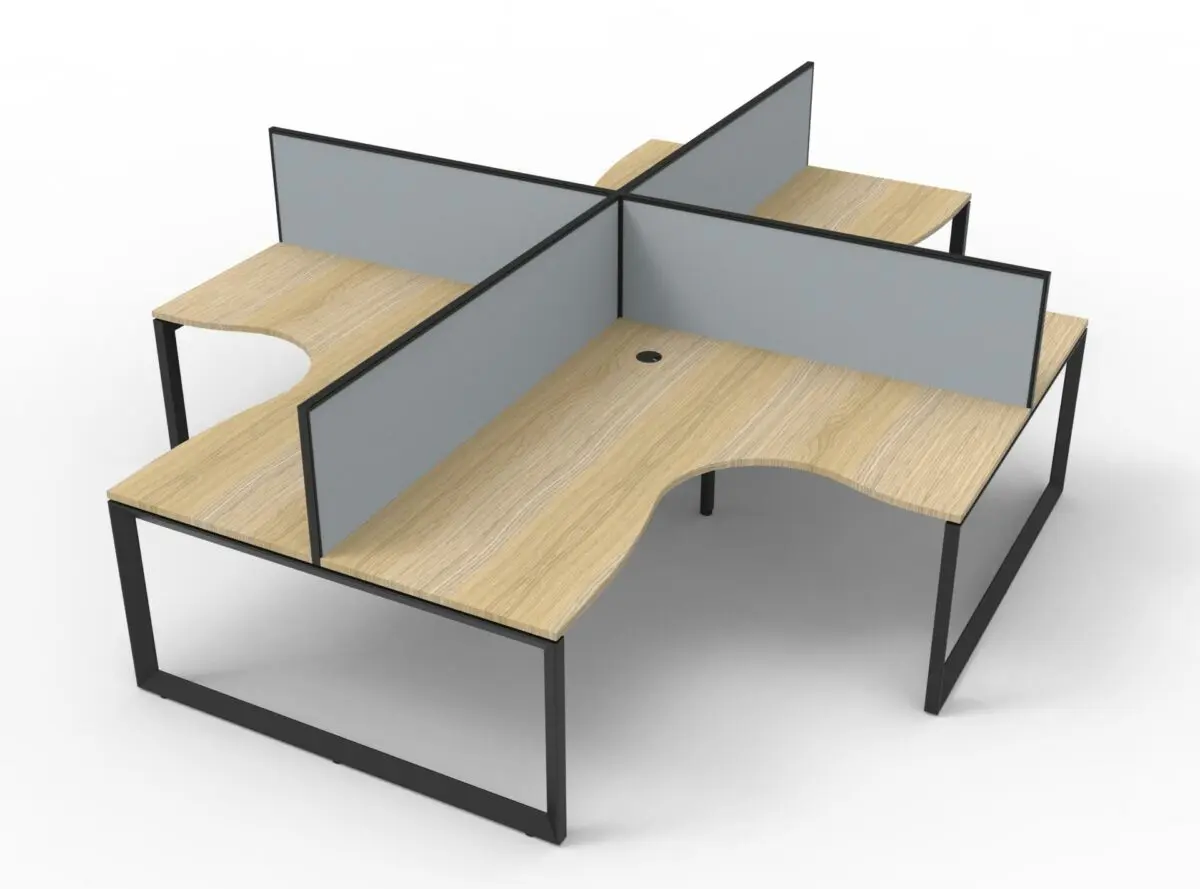 Deluxe Loop Leg Corner Workstation – IOF – Ideal Office Furniture Solutions