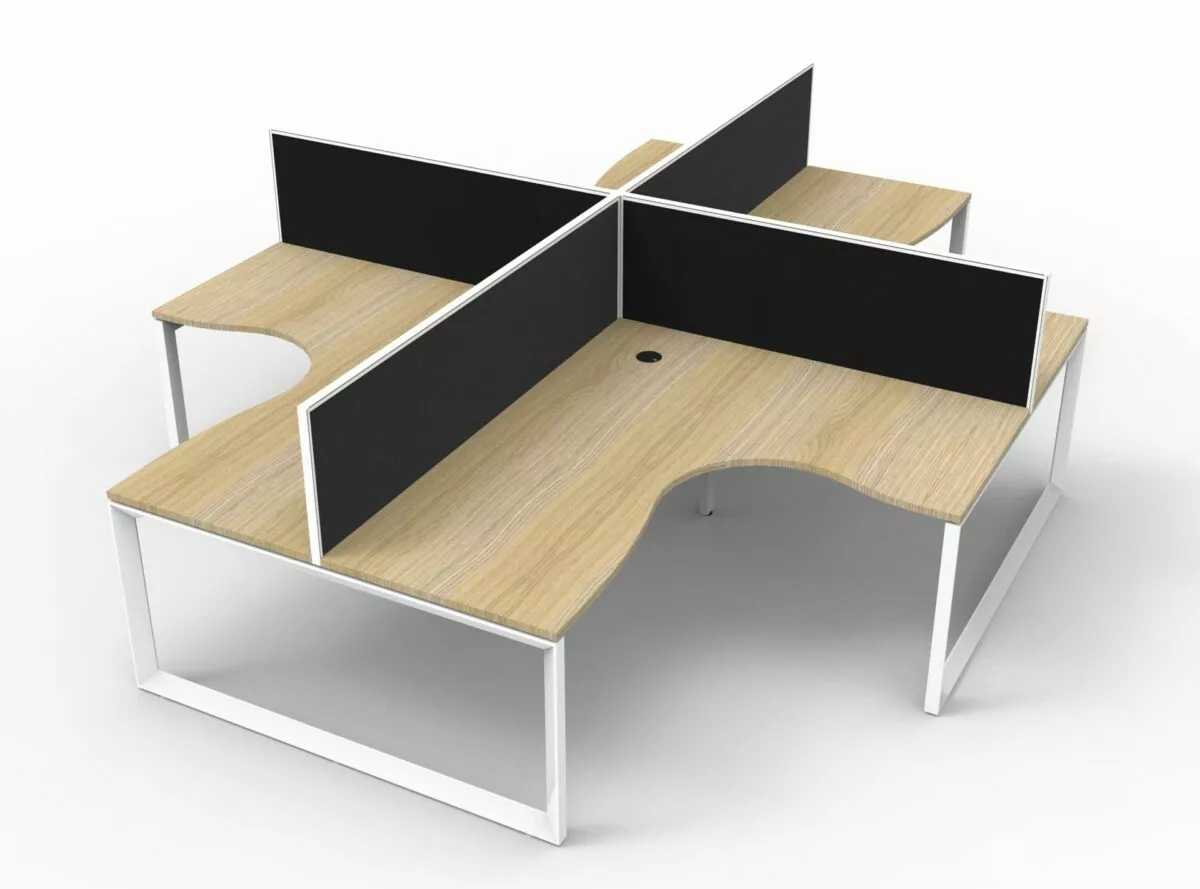 Deluxe Loop Leg Corner Workstation – IOF – Ideal Office Furniture Solutions