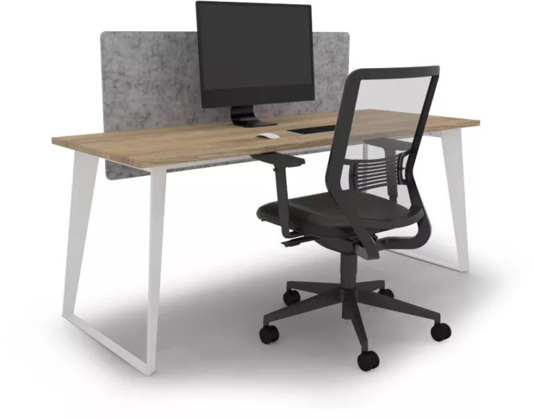 Razor (White Leg) – Straight Desk – IOF – Ideal Office Furniture Solutions