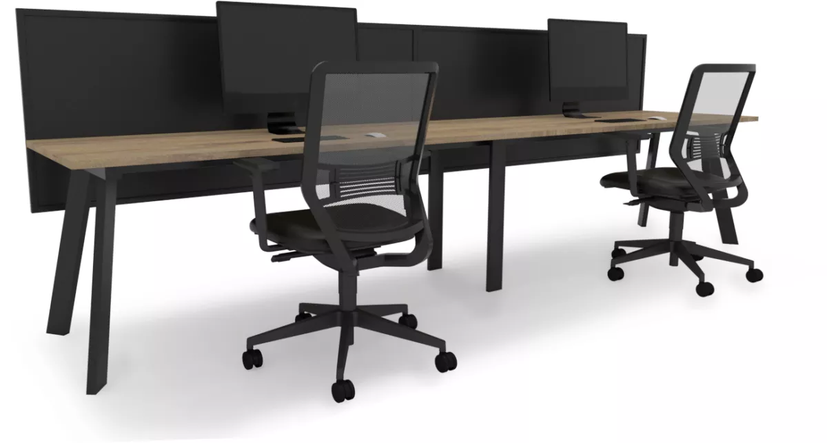 Alpha (Black Leg, Single Sided) – 2 Person Workstation – IOF – Ideal ...