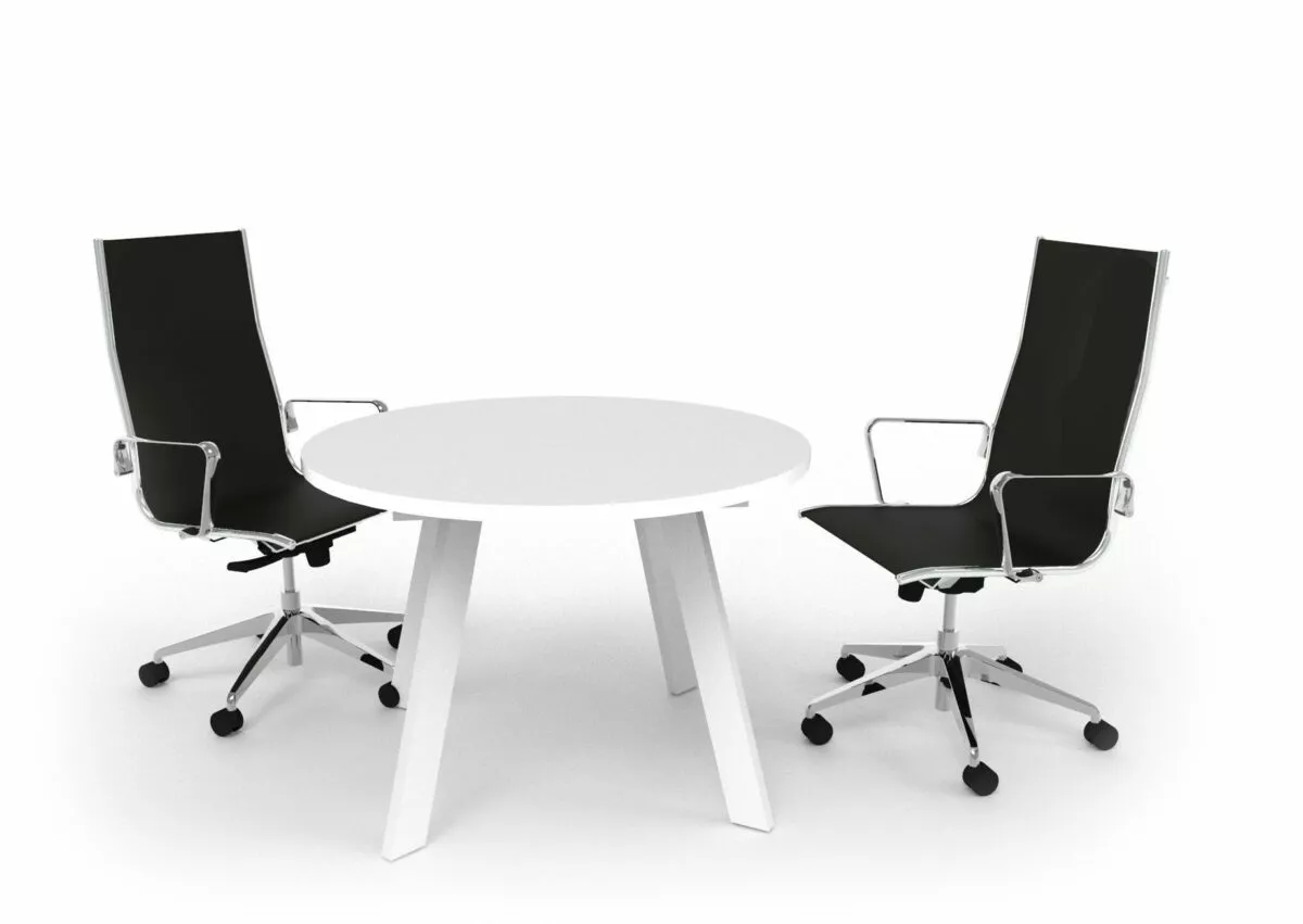 Alpha (White) – Round Meeting Table – IOF – Ideal Office Furniture ...