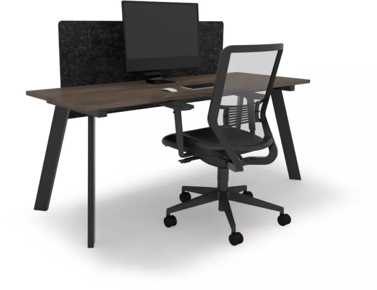 Alpha (Black Leg) – Straight Desk – IOF – Ideal Office Furniture Solutions