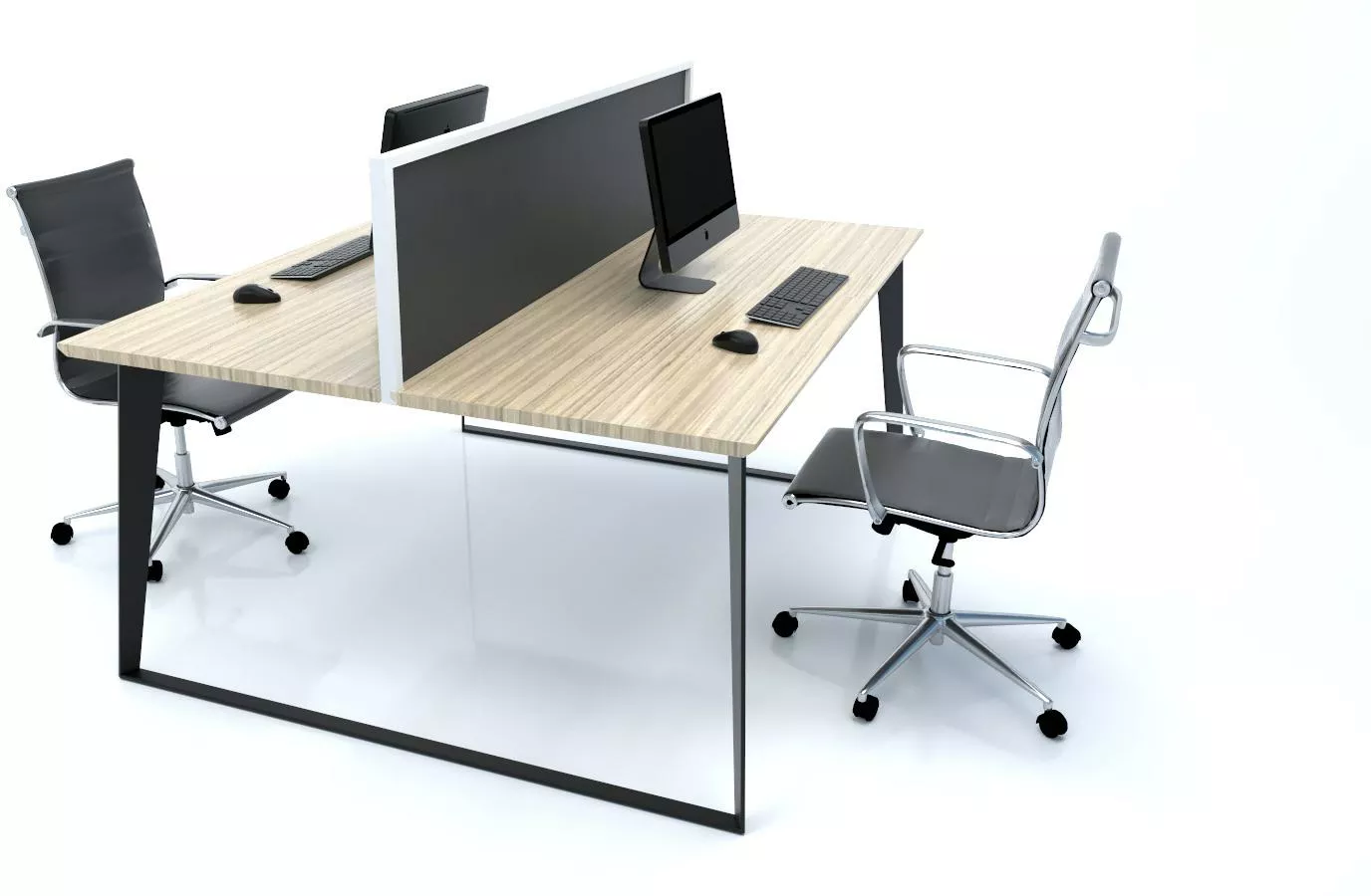 Razor (Black Leg) – 2 Person Workstation – IOF – Ideal Office Furniture ...