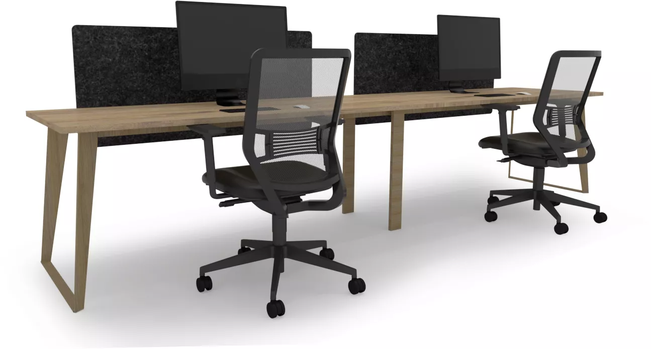 Razor (Woodgrain, Single Sided) – 2 Person Workstation – IOF – Ideal ...