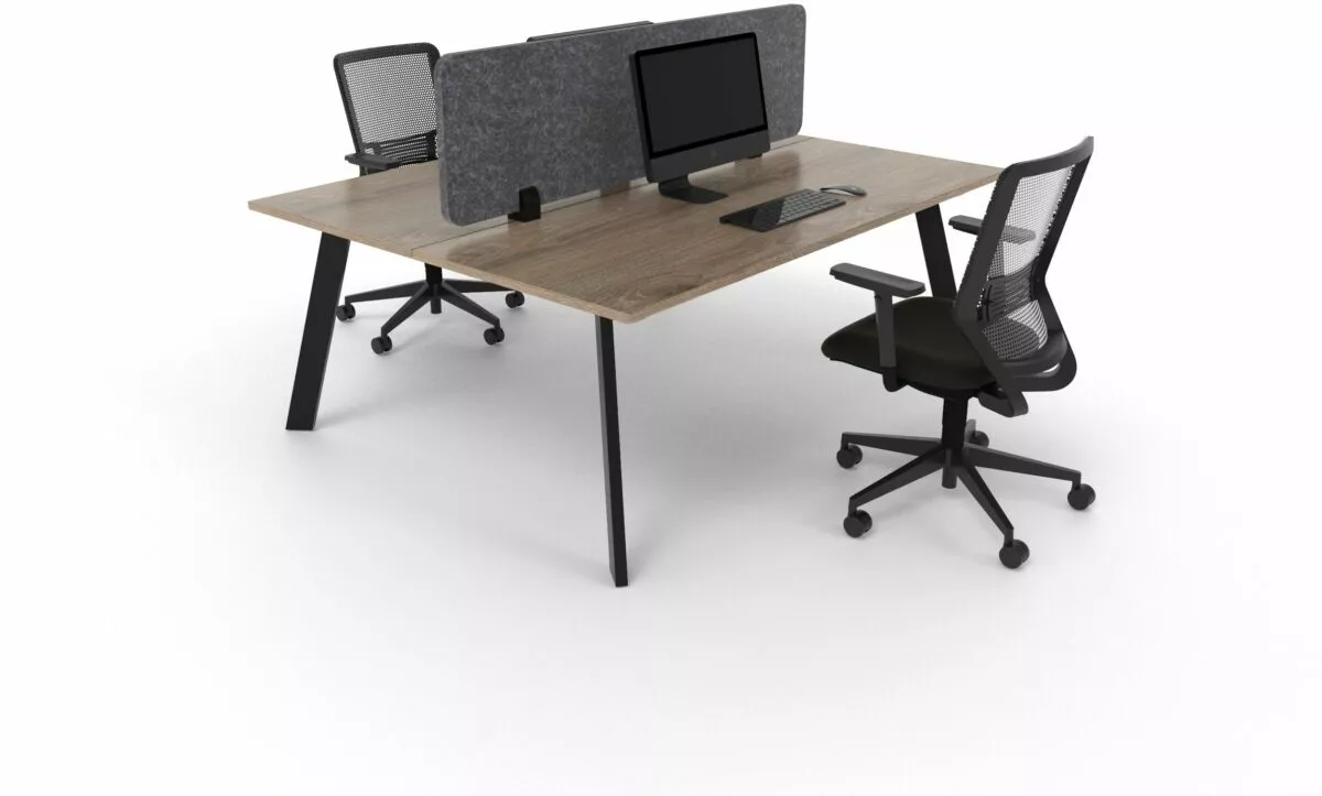 Alpha (Black Leg) – 2 Person Workstation – IOF – Ideal Office Furniture ...