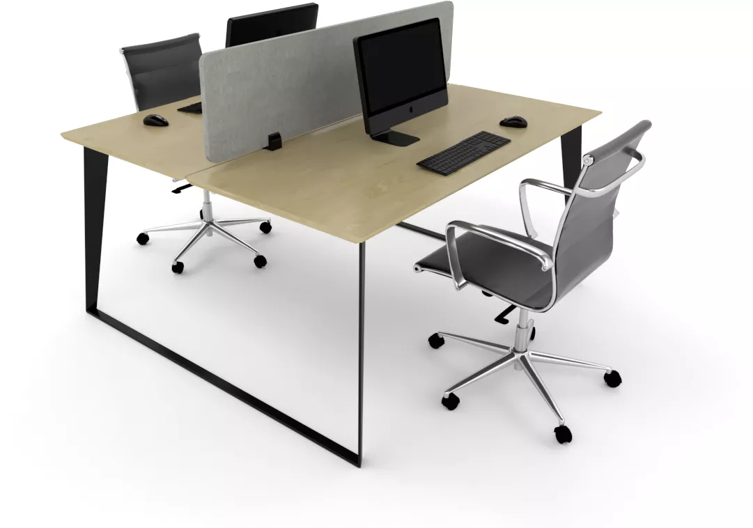 Razor (Black Leg) – 2 Person Workstation – IOF – Ideal Office Furniture ...
