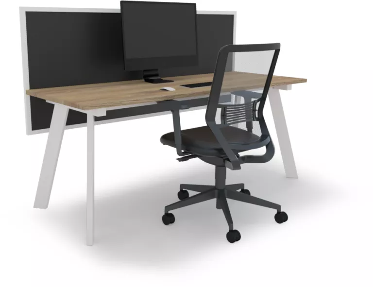 Alpha (White Leg) – Straight Desk – IOF – Ideal Office Furniture Solutions