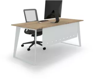 Razor (White Leg) – Straight Desk – IOF – Ideal Office Furniture Solutions