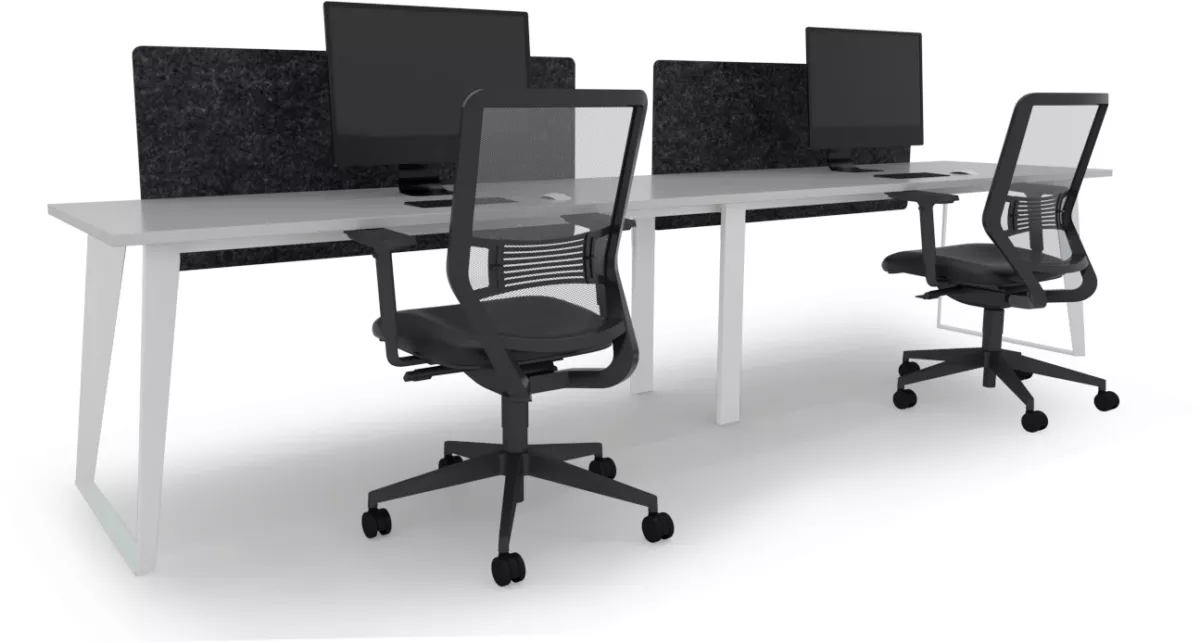 Razor (White Leg, Single Sided) – 2 Person Workstation – IOF – Ideal ...