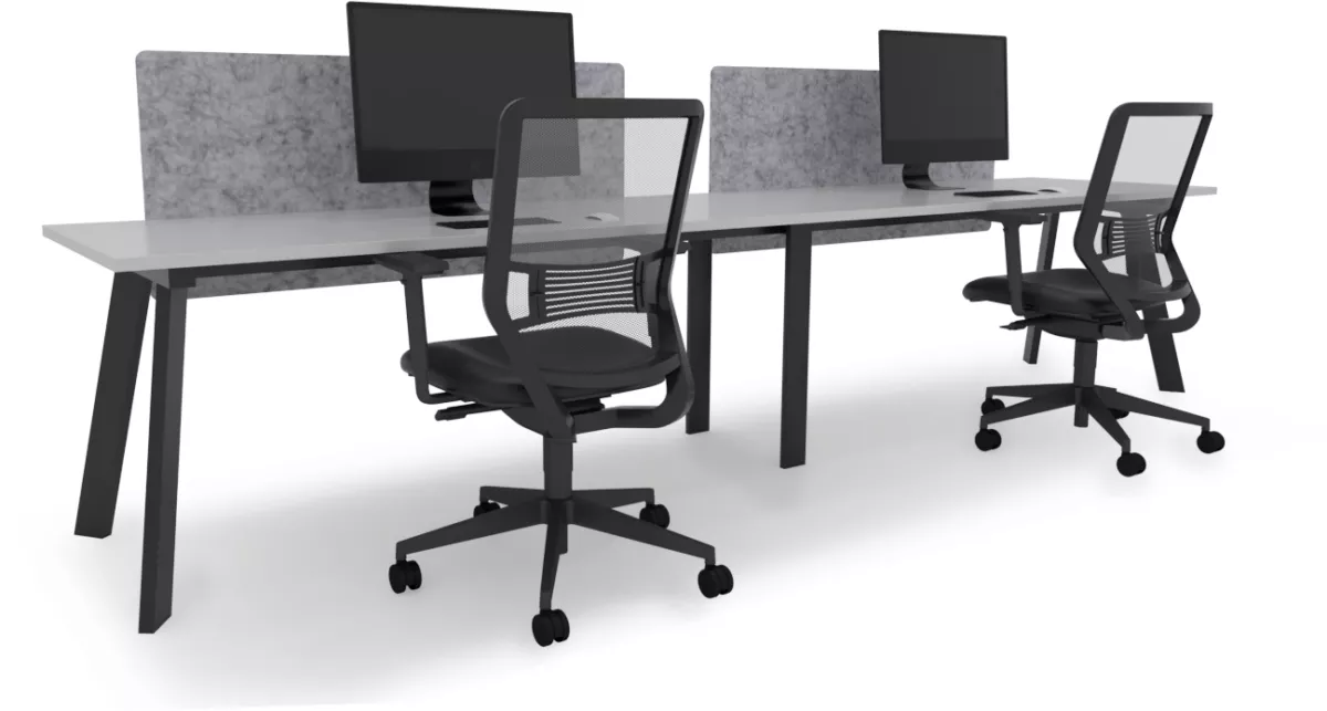 Alpha (Black Leg, Single Sided) – 2 Person Workstation – IOF – Ideal ...