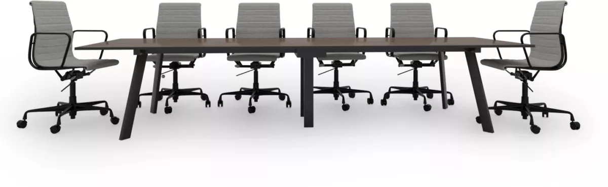 Alpha (Black Leg) – Long Boardroom Meeting Table – IOF – Ideal Office ...