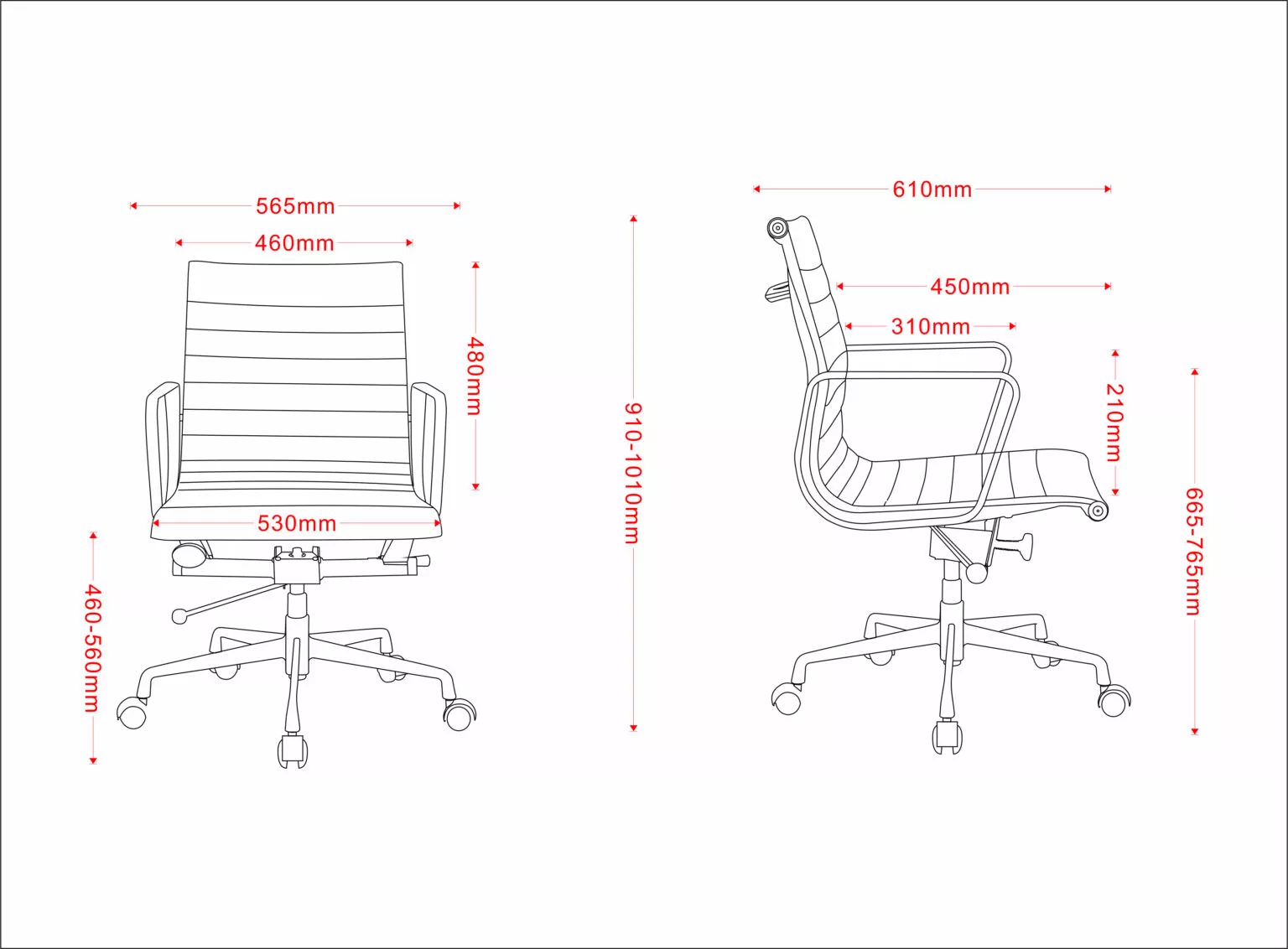 Stealth Dark Grey Mid Back Chair – IOF – Ideal Office Furniture Solutions