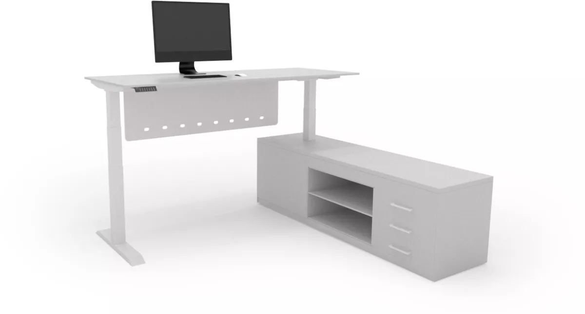 Vertx (White Leg) – Manager Desk – IOF – Ideal Office Furniture Solutions