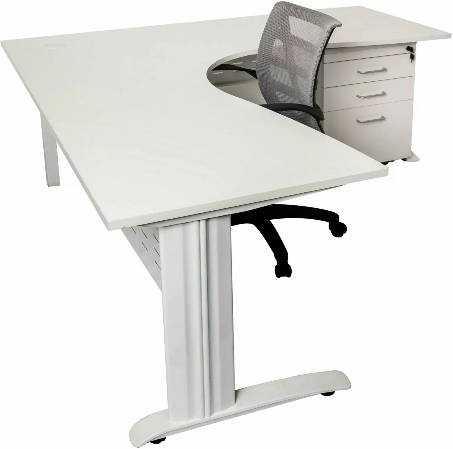 Span White Corner Workstations – IOF – Ideal Office Furniture Solutions