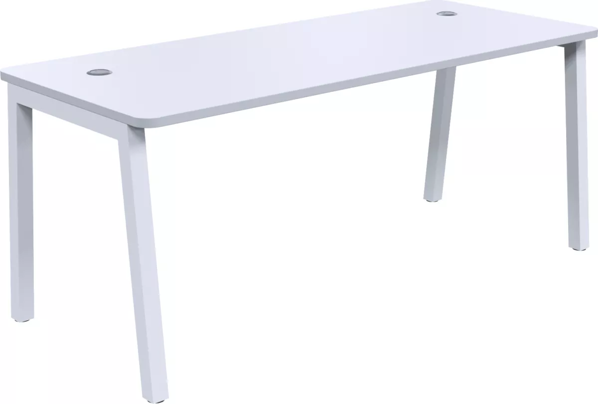 LEAN Desk With 2 Cable Holes Radius Corner Top – IOF – Ideal Office ...