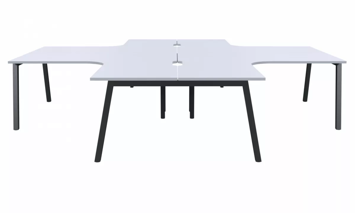 LEAN 4 Person Corner Workstation – IOF – Ideal Office Furniture Solutions