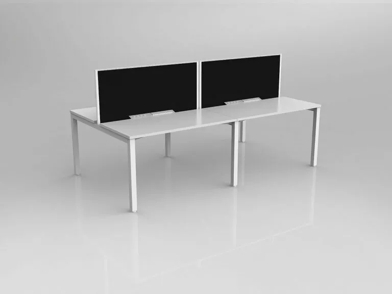 Axis 4 User Double Sided Desk with Screens – IOF – Ideal Office ...