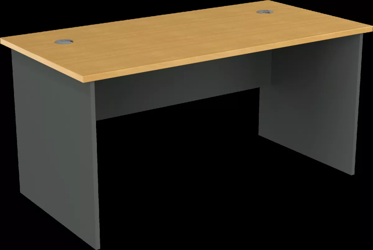 Straight Desk with 2 Cable Holes – IOF – Ideal Office Furniture Solutions