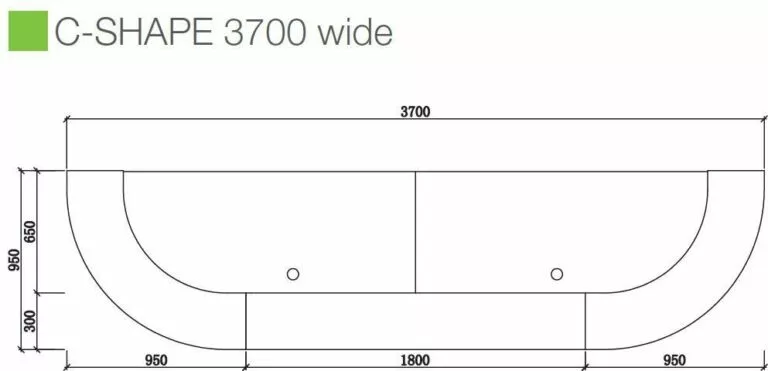 Executive C-Shape Reception Counter – IOF – Ideal Office Furniture ...
