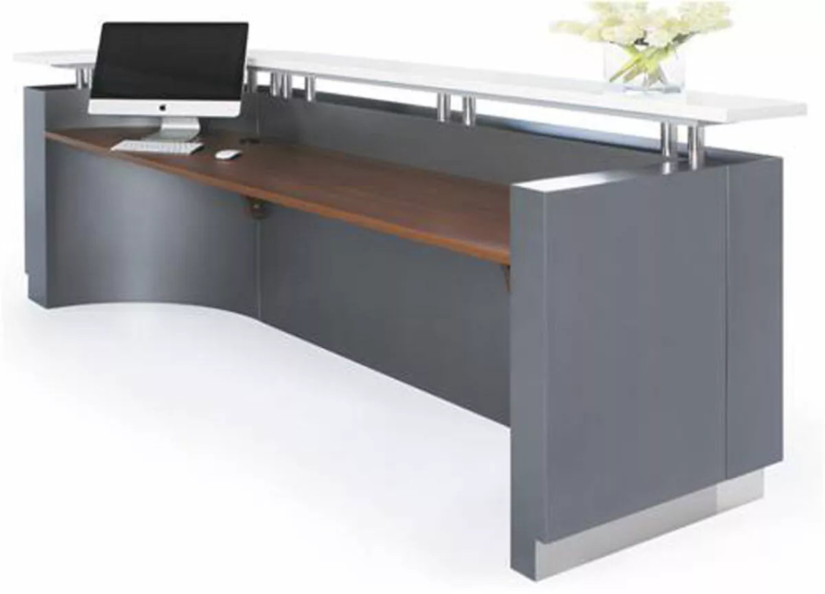 Executive C-Shape Reception Counter – IOF – Ideal Office Furniture ...