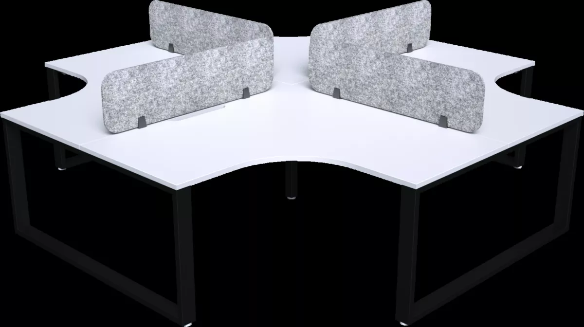 LOOP 4 Person Corner Workstation Pod – IOF – Ideal Office Furniture ...
