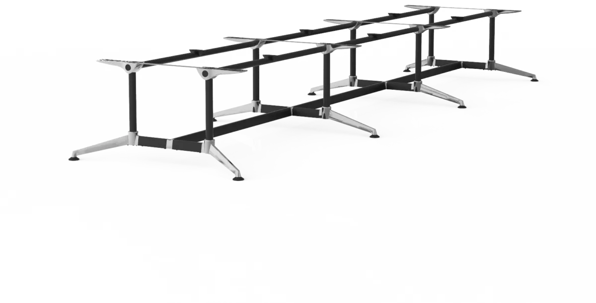 Modulus Boardroom Table Twin Post Triple Span Frame – IOF – Ideal ...