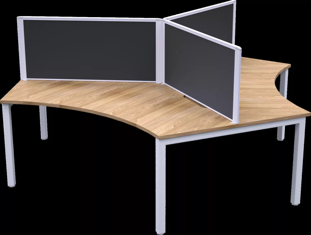 STRATA 120 Degree Workstations 3 Person Pod – IOF – Ideal Office ...