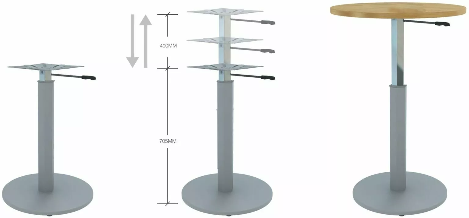 Round Meeting Table Frame Adjustable – IOF – Ideal Office Furniture ...